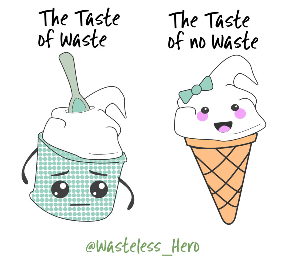 Plasticfree and Zerowaste Icecream Wastelesshero